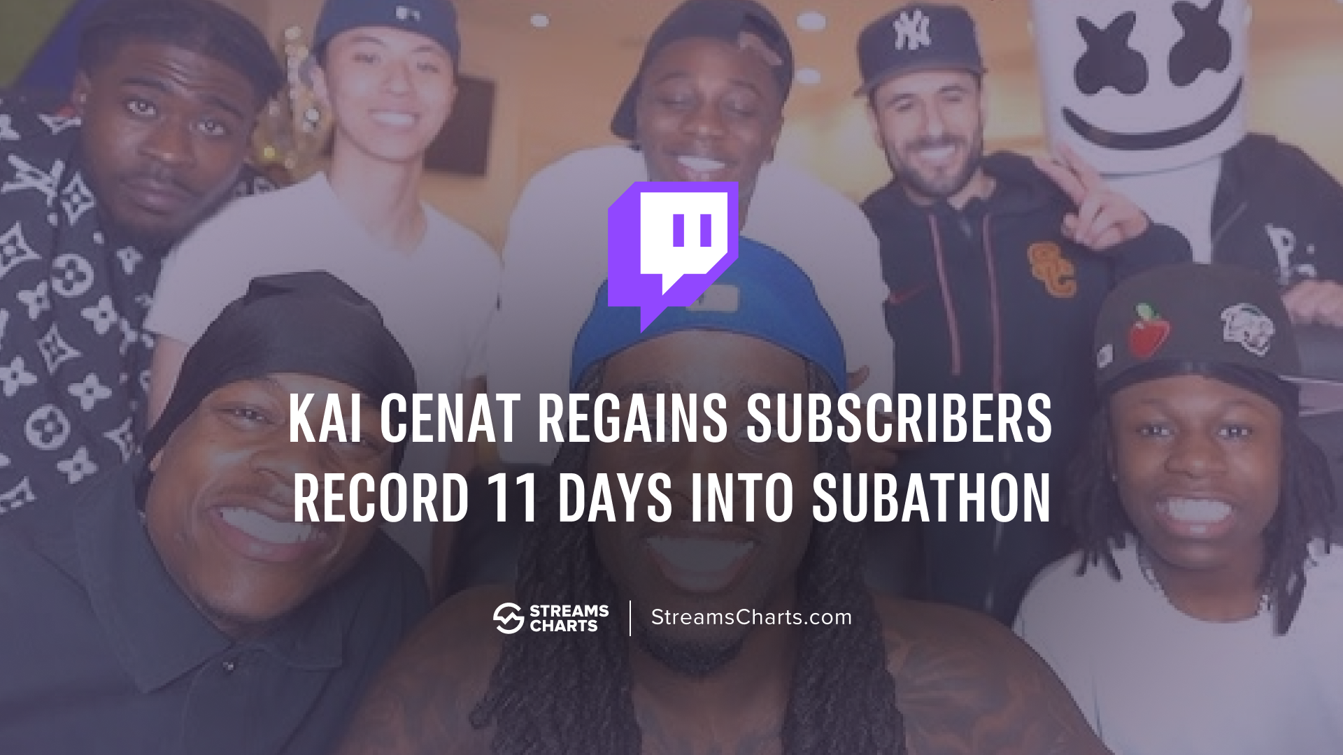 Kai Cenat reclaims Twitch subscriber crown in record-breaking subathon | Streams Charts